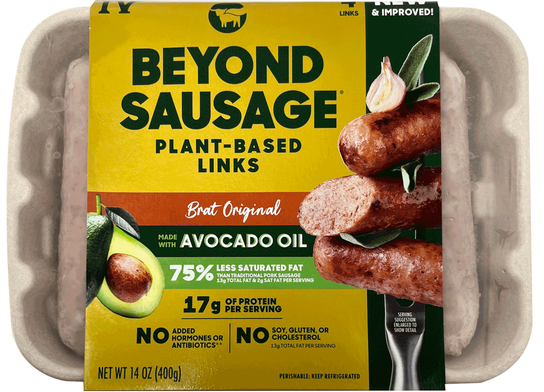 Beyond Meat - Plant-Based Sausage Links, Brat Original, 14oz – Vegan ...