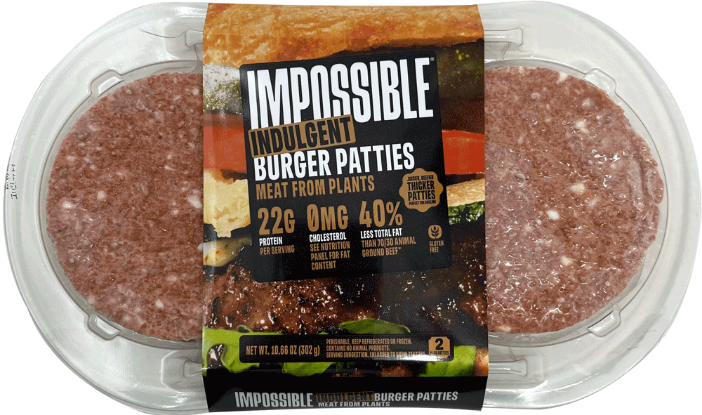 Impossible Burger Patties, 2 Pack, 8oz - Delicious Plant-Based Meat ...