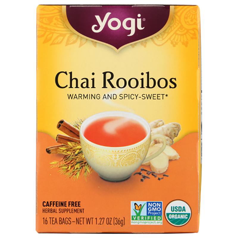 Yogi Tea Chai Rooibos - Organic Caffeine-Free Chai Blend, 16 Bags ...